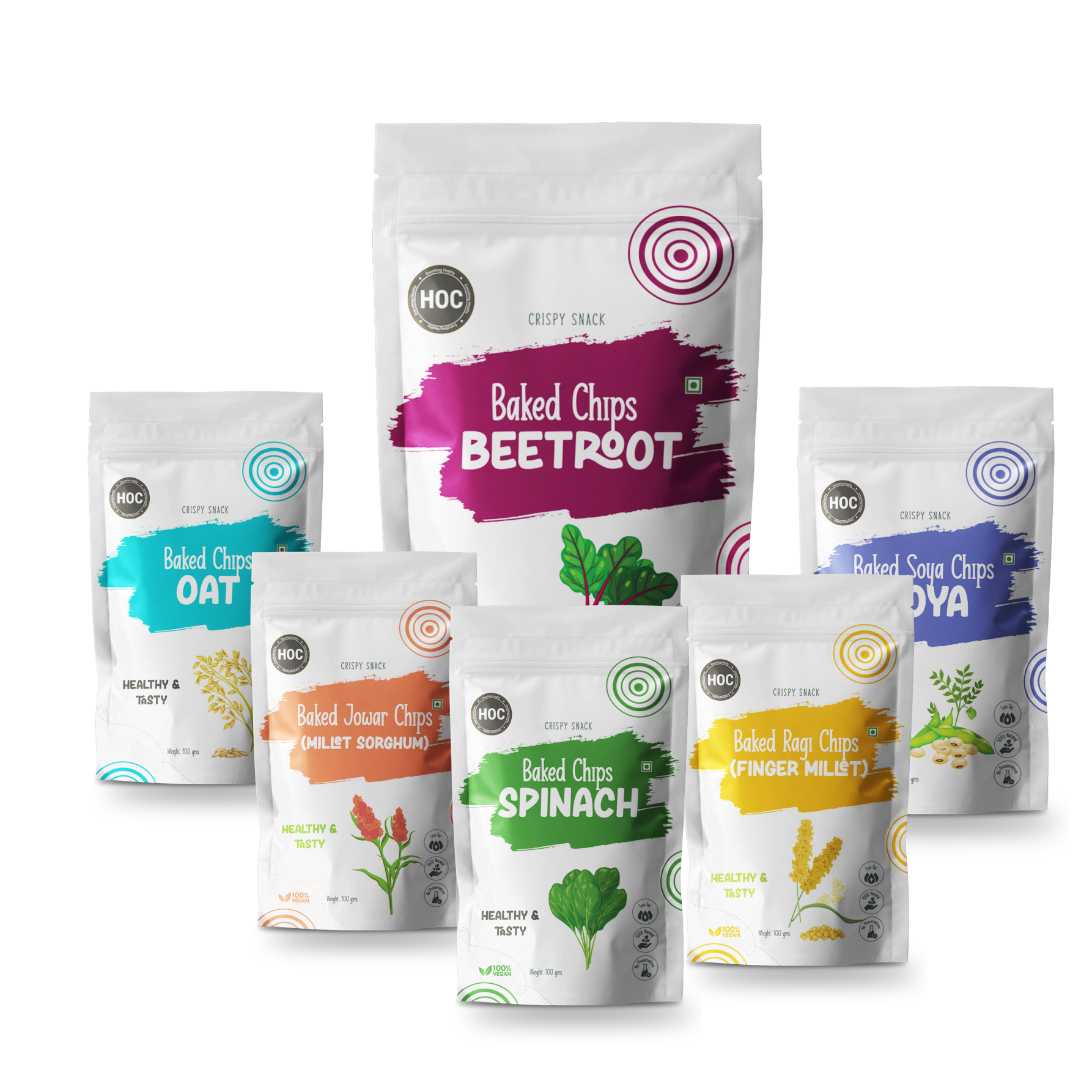 Buy Healthy Snacks and Low Calorie Chips Online - HOCSnacks